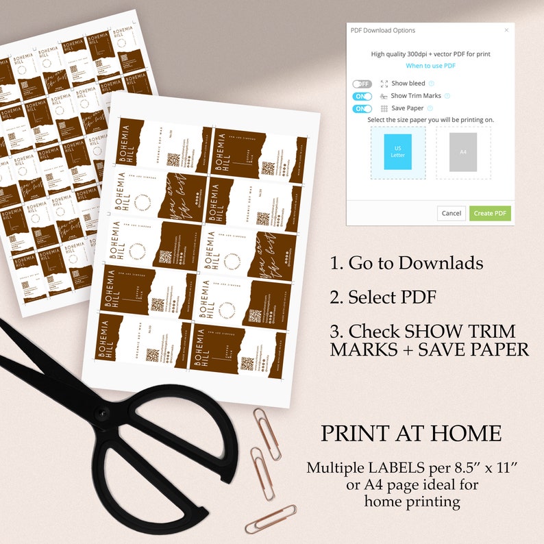 Editable Box Seal Label Template Box Sticker Modern Box - Etsy