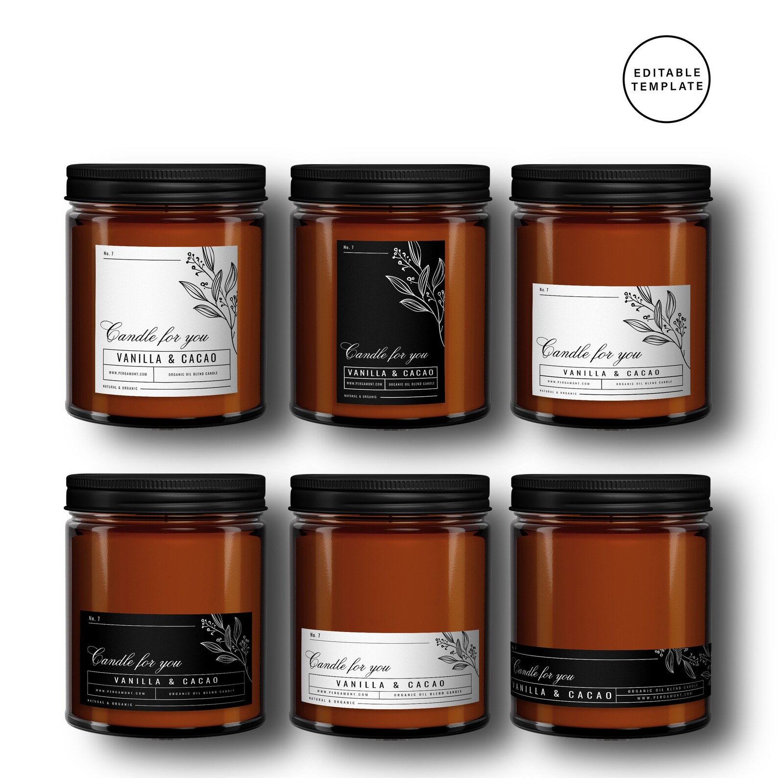 Editable Candle Branding Kit Template, Candle Making Kit, Candle ...