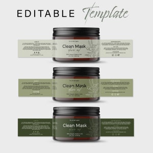 Editable Skincare Label Template, DIY Custom Beauty Product Labels ...