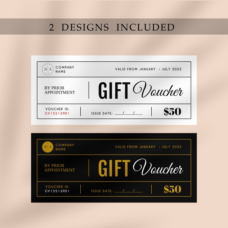 Editable Gift Certificate Template, Gift Certificate Template, Modern ...