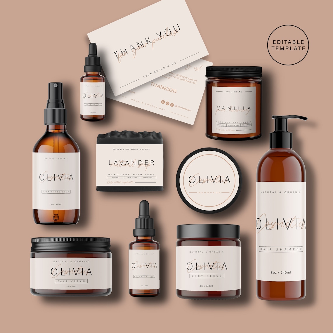 Editable Body Product Labels DIY Cosmetic Labels Editable - Etsy