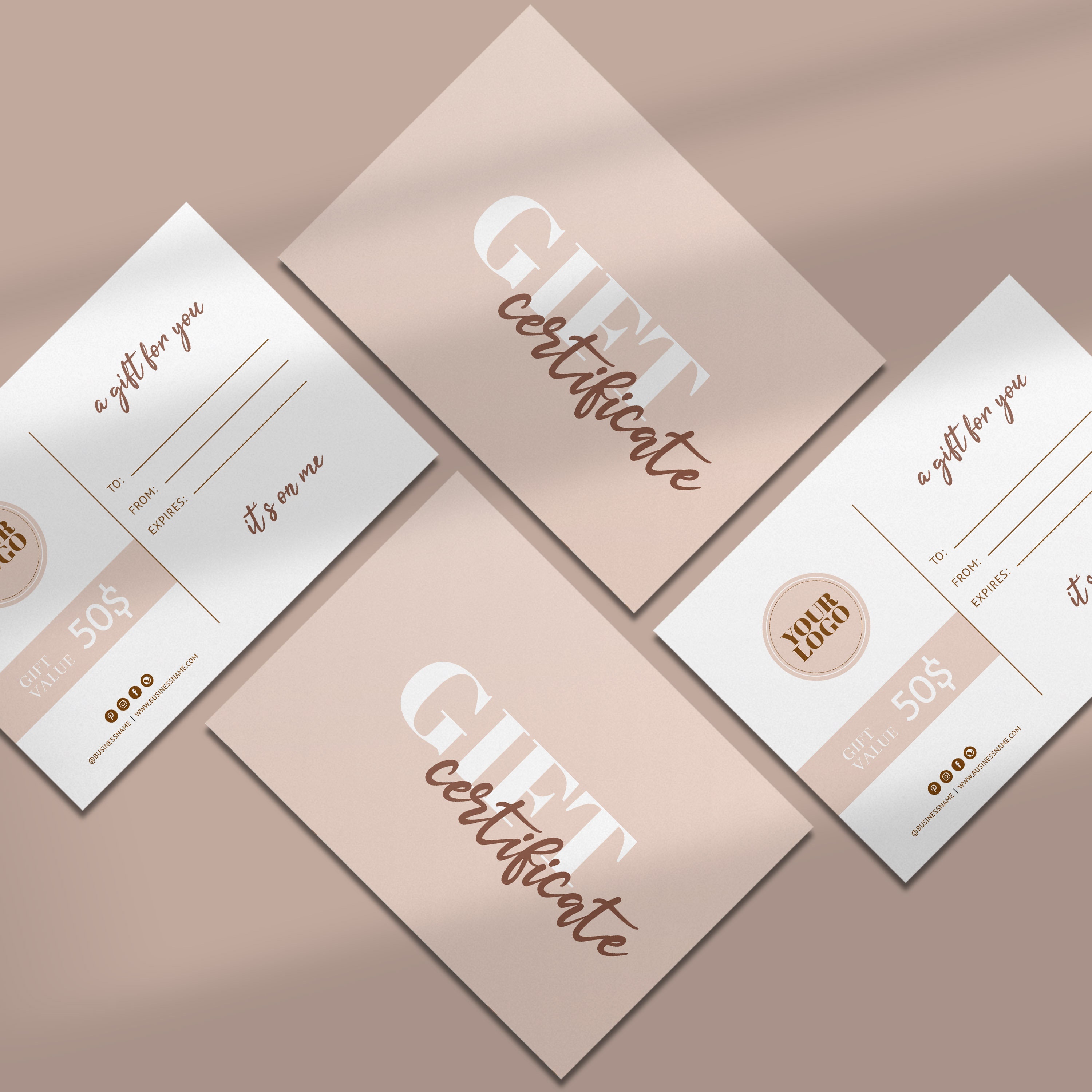 Custom Gift Certificate Template Printable Gift Card - Etsy