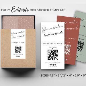 Editable Box Seal Label, Box Sticker Template, Box Packaging Sticker ...