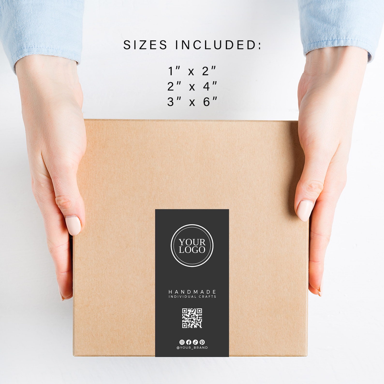 Box Seal Label Template Editable Box Sticker Modern - Etsy