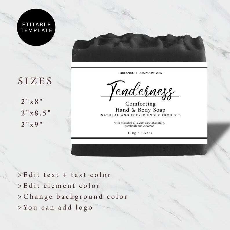 Editable Soap Label Template Printable Soap Label Soap Etsy Canada