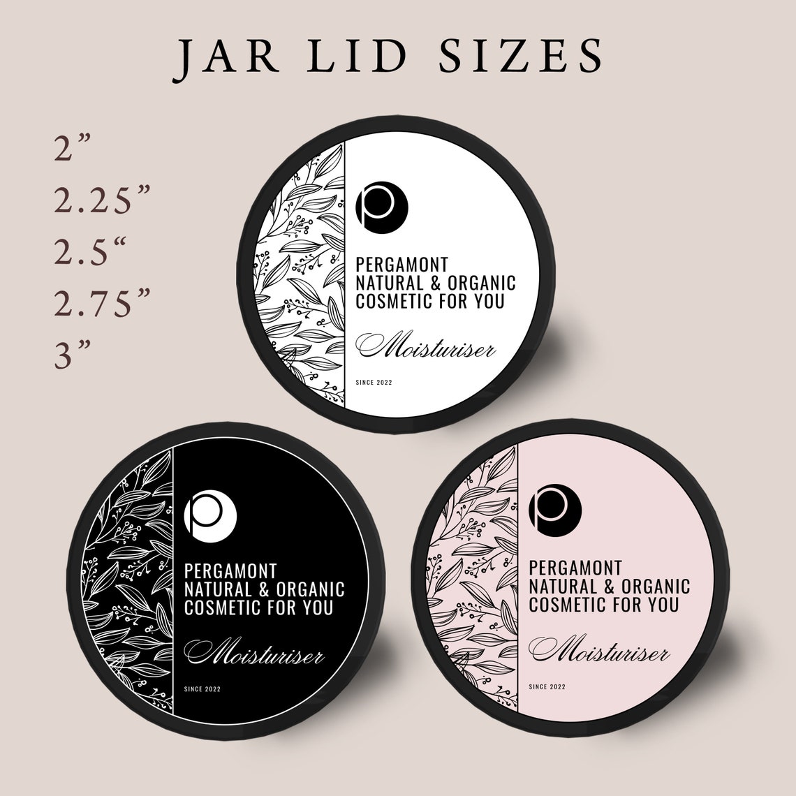 Editable Cosmetic Jar Label Template, DIY Beauty Product Label Design ...