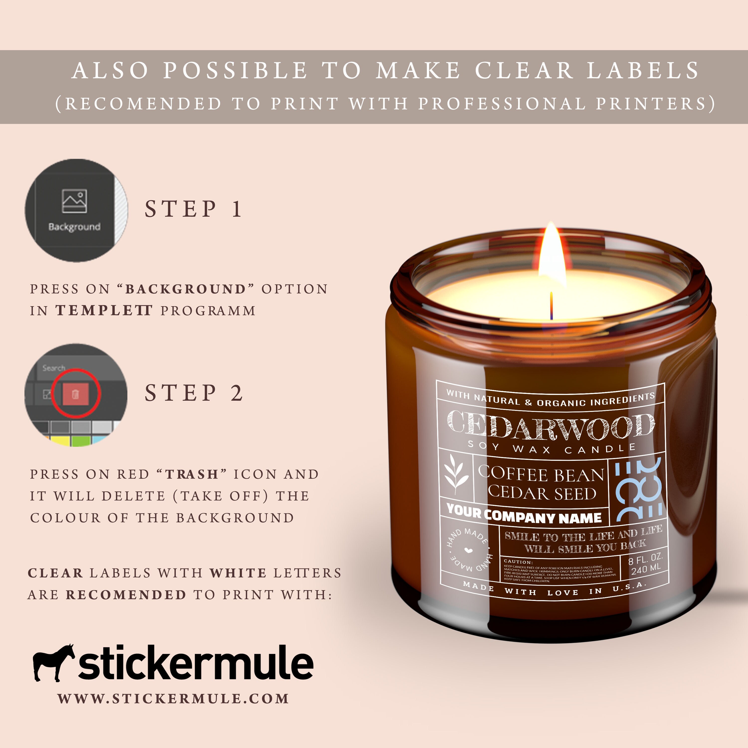 Editable Candle Label Template Printable DIY Candle Label - Etsy