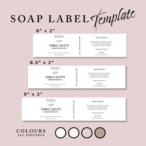 Editable Soap Label Template: Modern Packaging Design (digital Download ...