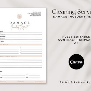 Editable Cleaning Services Agreement Contract BUNDLE, 6 Editable Cleaning Service Forms, House ...