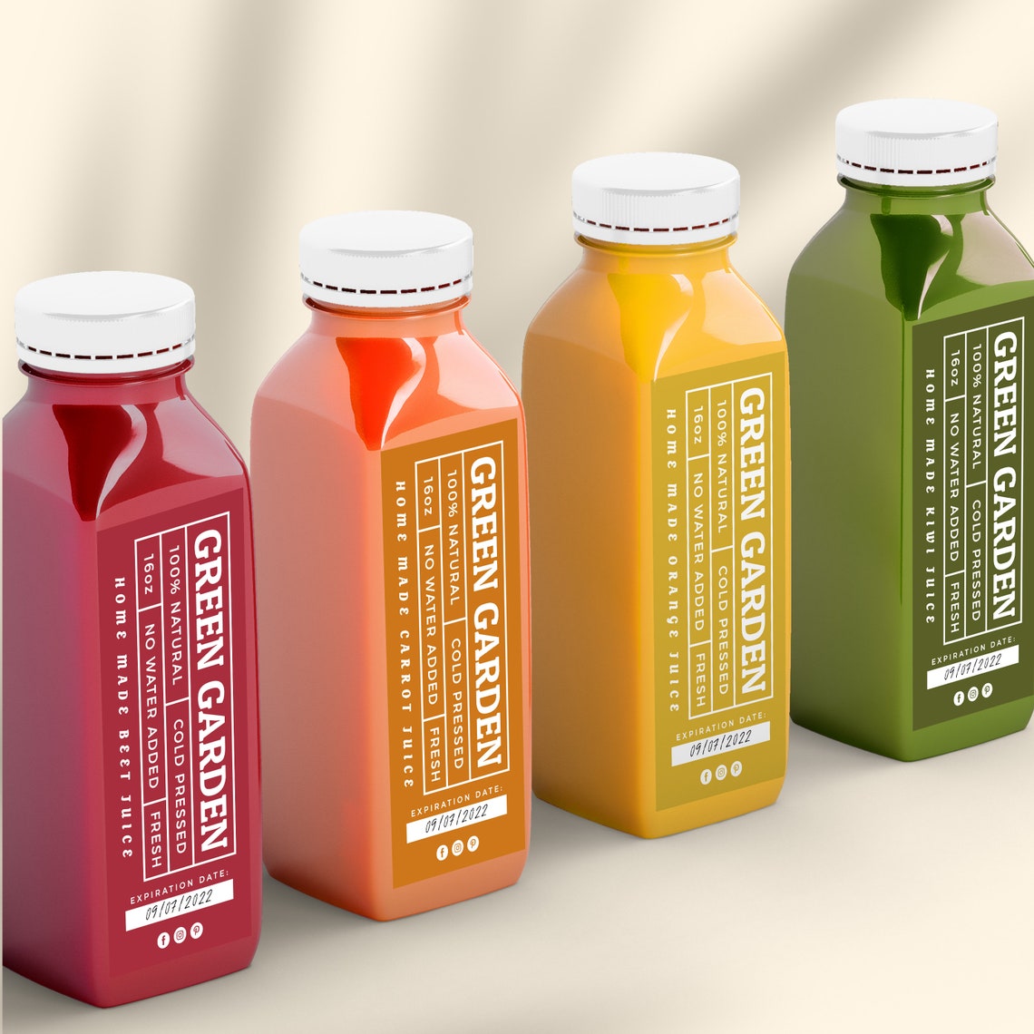 Editable Juice Bottle Label Template, Printable Fresh Juice & Smoothie ...