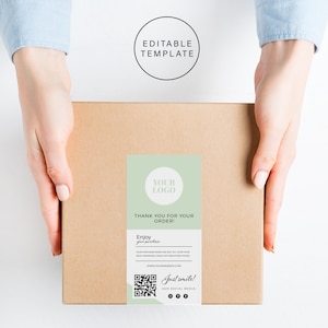 Editable Box Seal Label, Box Label Sticker, Box Label Template, Box ...