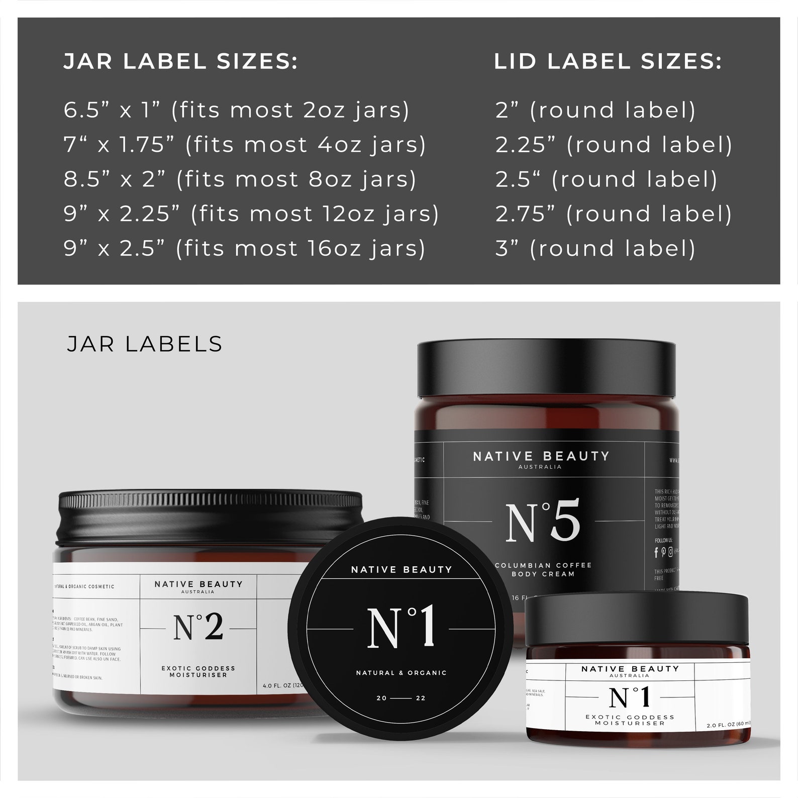 Editable Cosmetic Jar Label Template Printable Skincare - Etsy