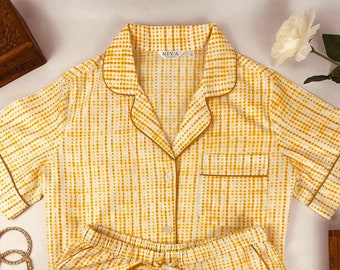 Yellow womens pajamas | Etsy