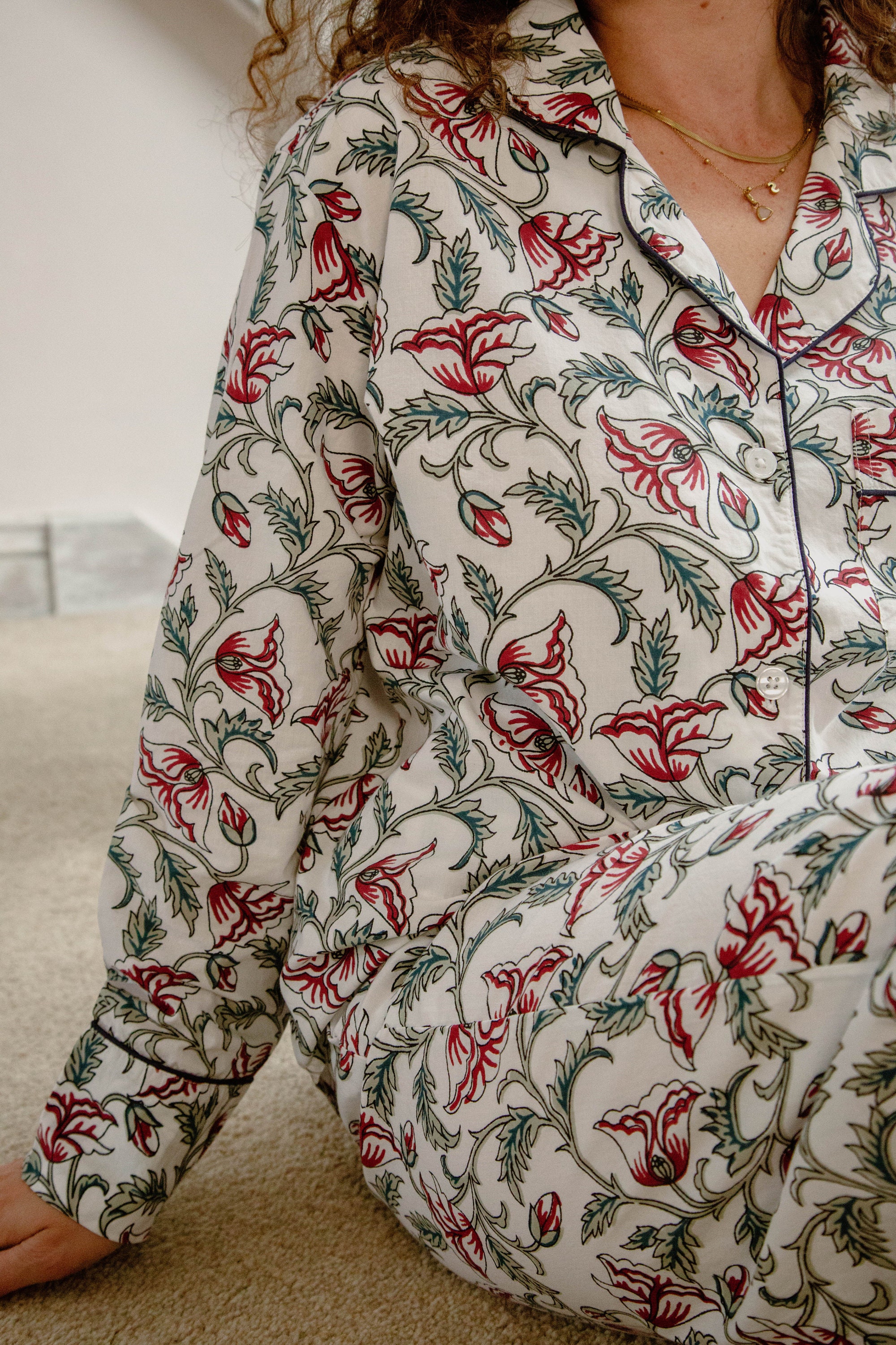 Organic Cotton Pyjama Set, Block Print Womens Pajamas - Etsy
