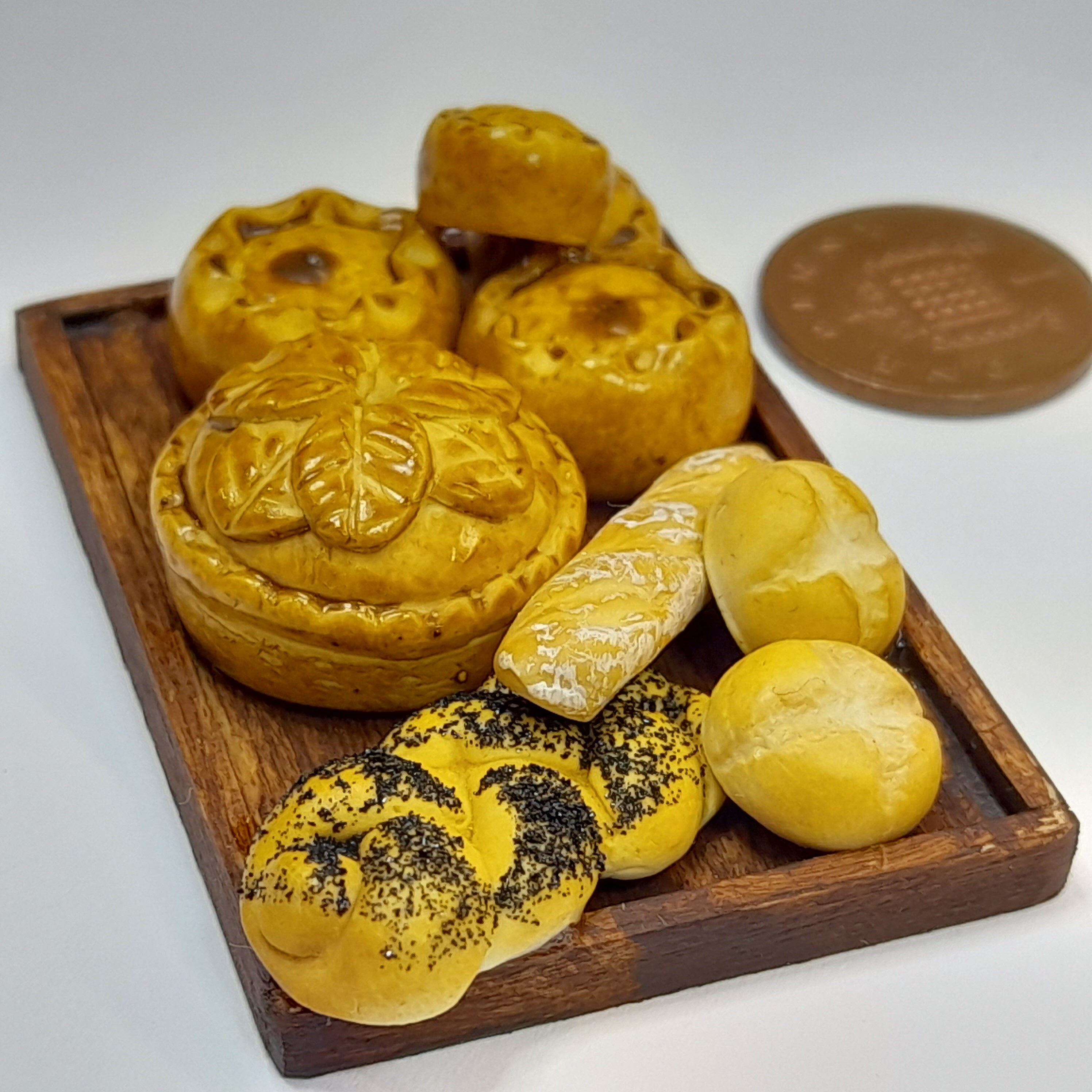 Miniature Tudor Bakehouse Bread & Pie Tray 12th Scale Dolls - Etsy