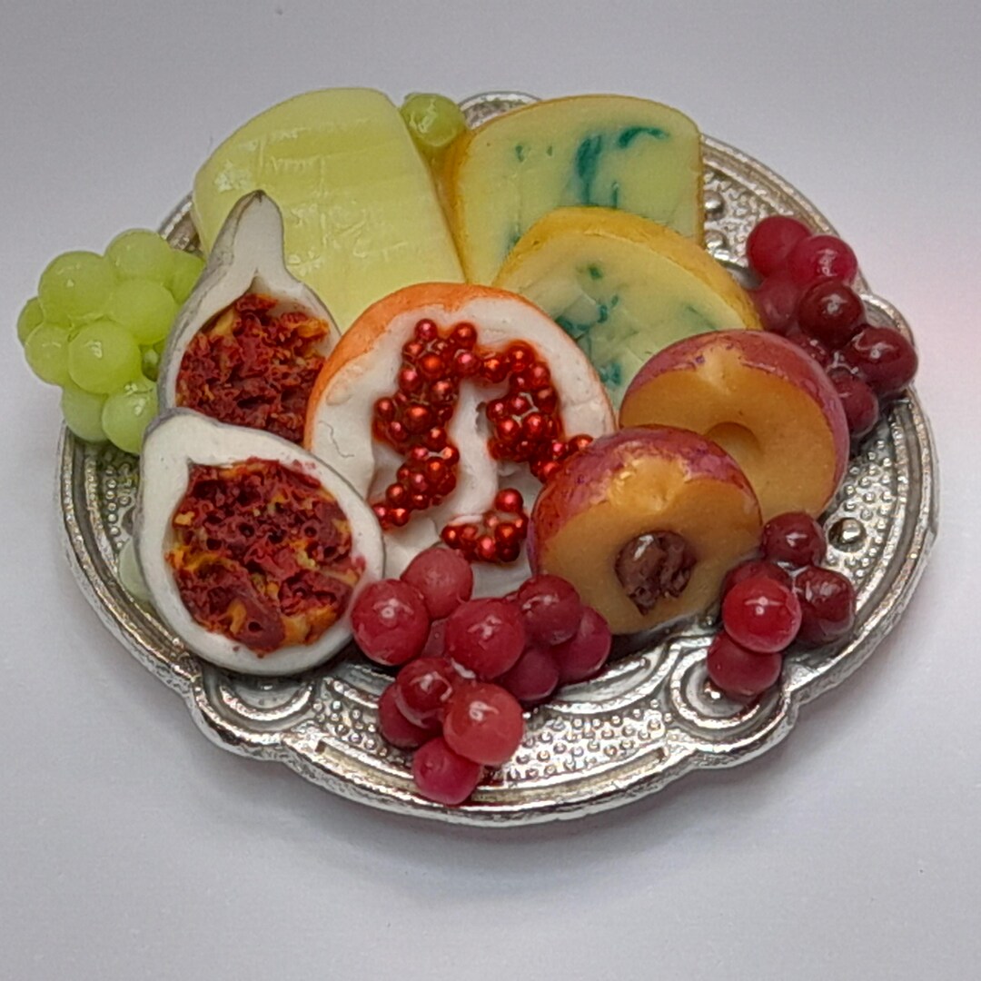 Miniature Food Tudor Cheese & Fruit Platter – Realistic Handmade ...
