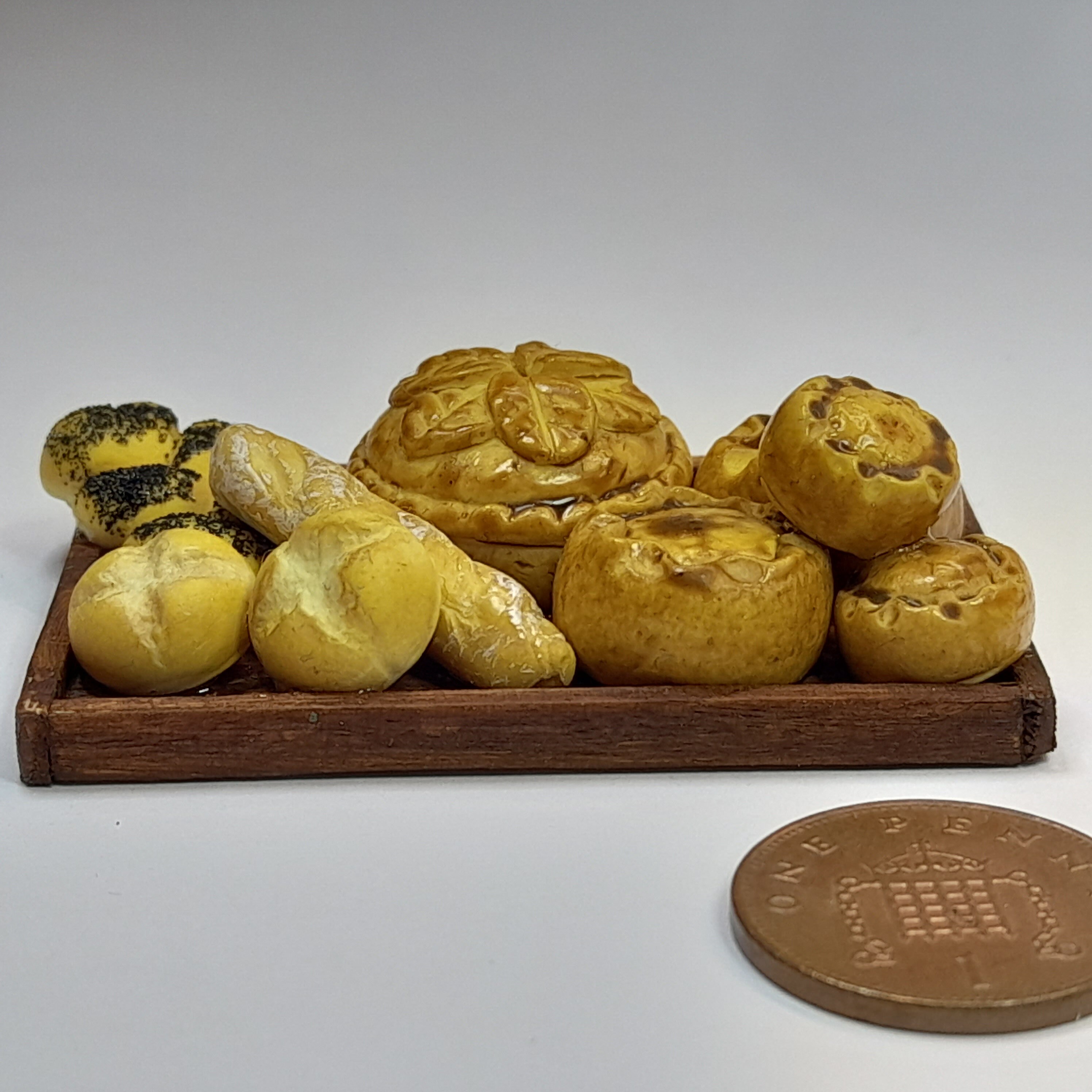 Miniature Tudor Bakehouse Bread & Pie Tray 12th Scale Dolls - Etsy