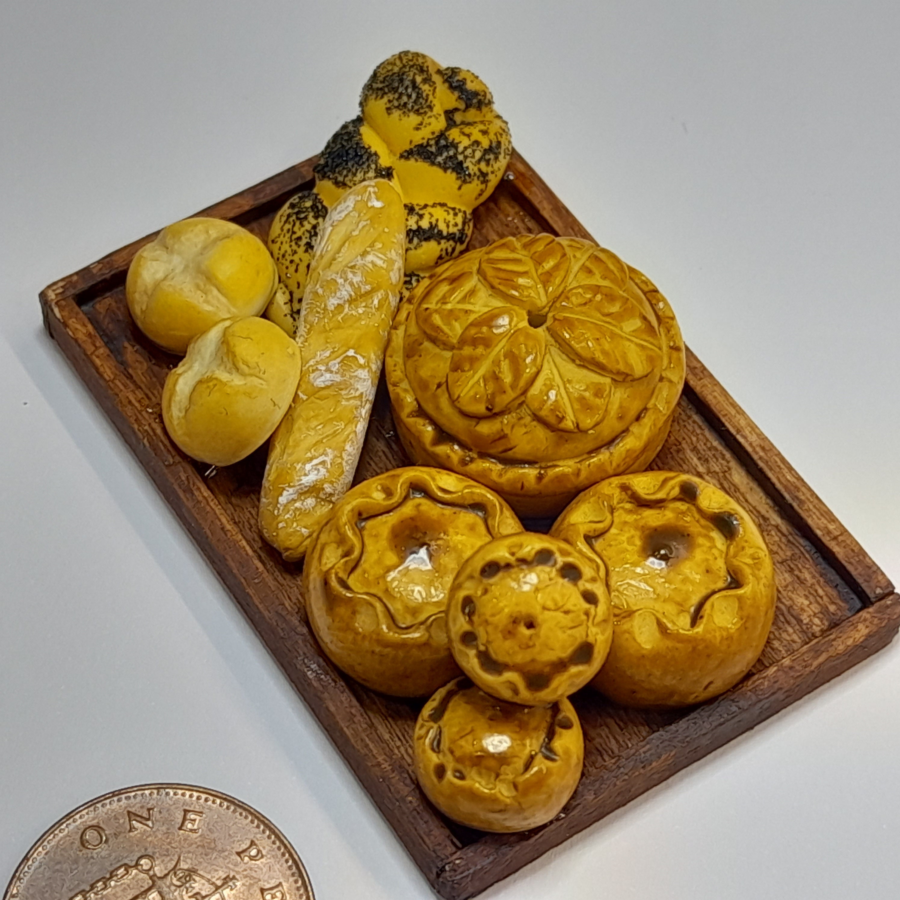 Miniature Tudor Bakehouse Bread & Pie Tray 12th Scale Dolls - Etsy