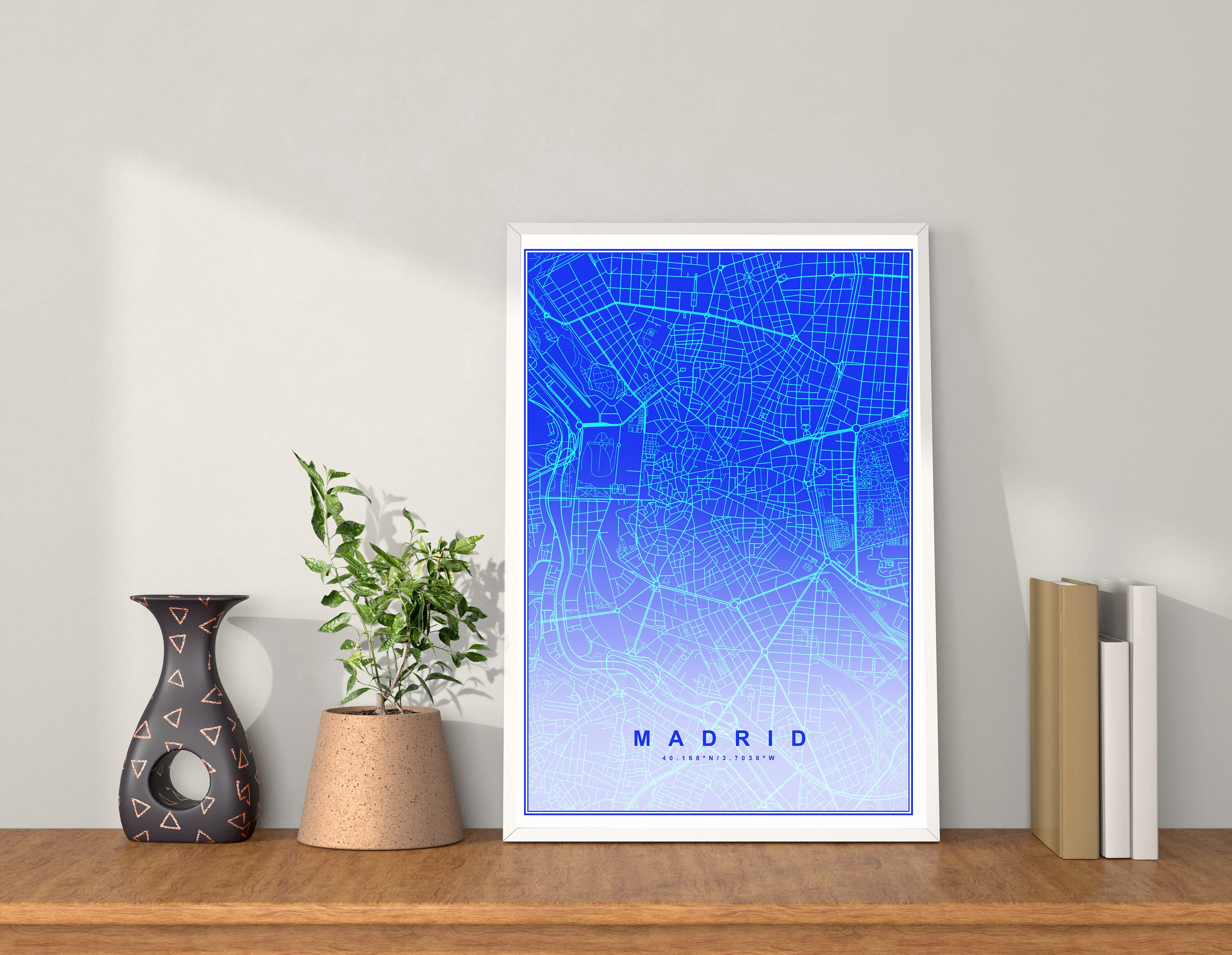 Madrid Print, Madrid Poster, Madrid Poster, MADRID MAP, , Poster, Print ...