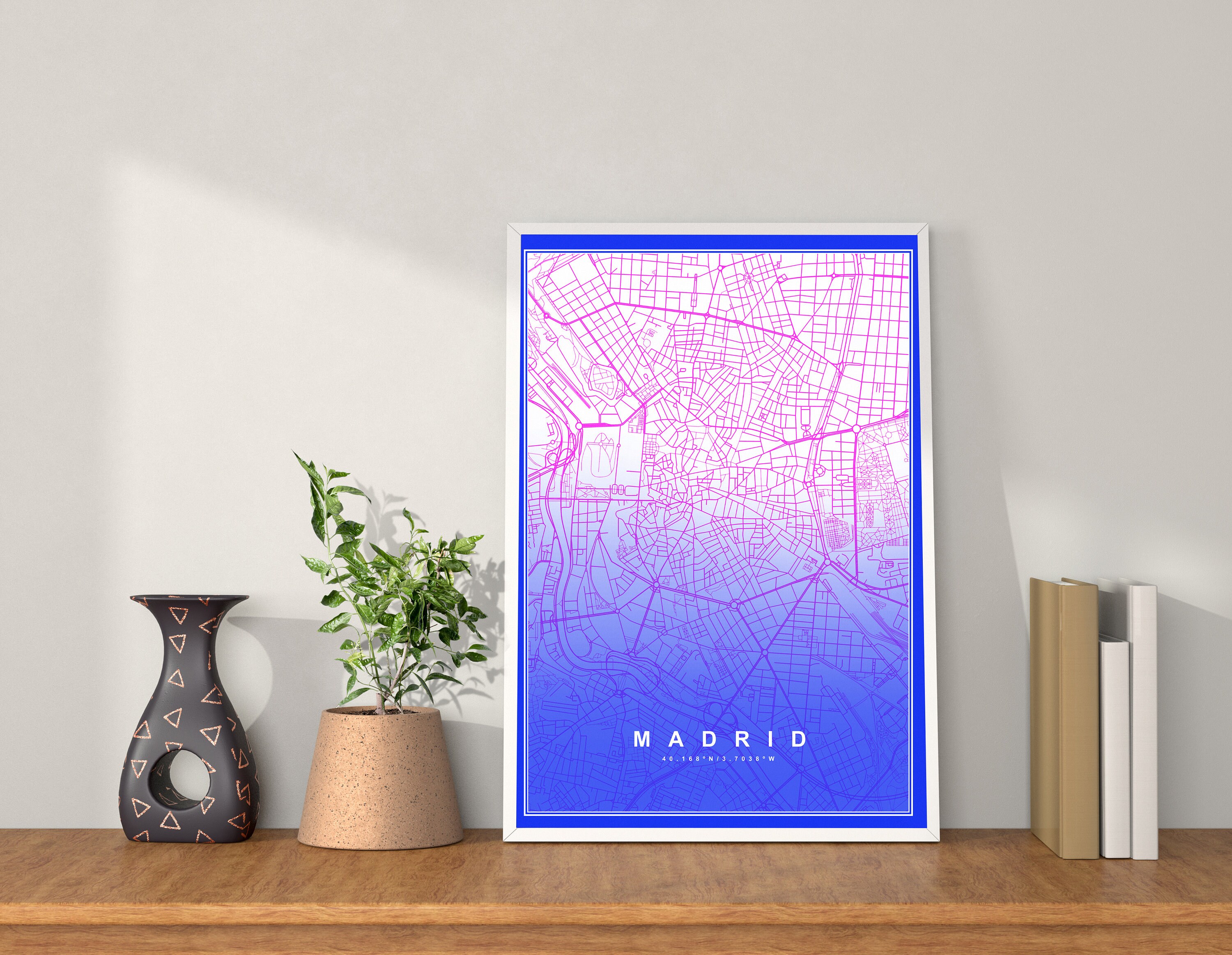 Madrid Print, Madrid Poster, Madrid Poster, MADRID MAP, , Poster, Print ...