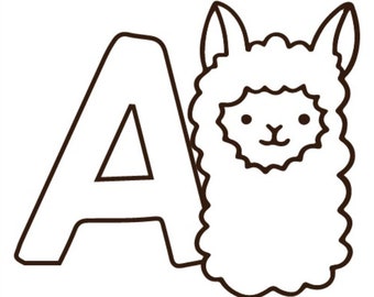 Funny ABC Alphabet Coloring Page for Kids Instant PDF, JPEG Download ...