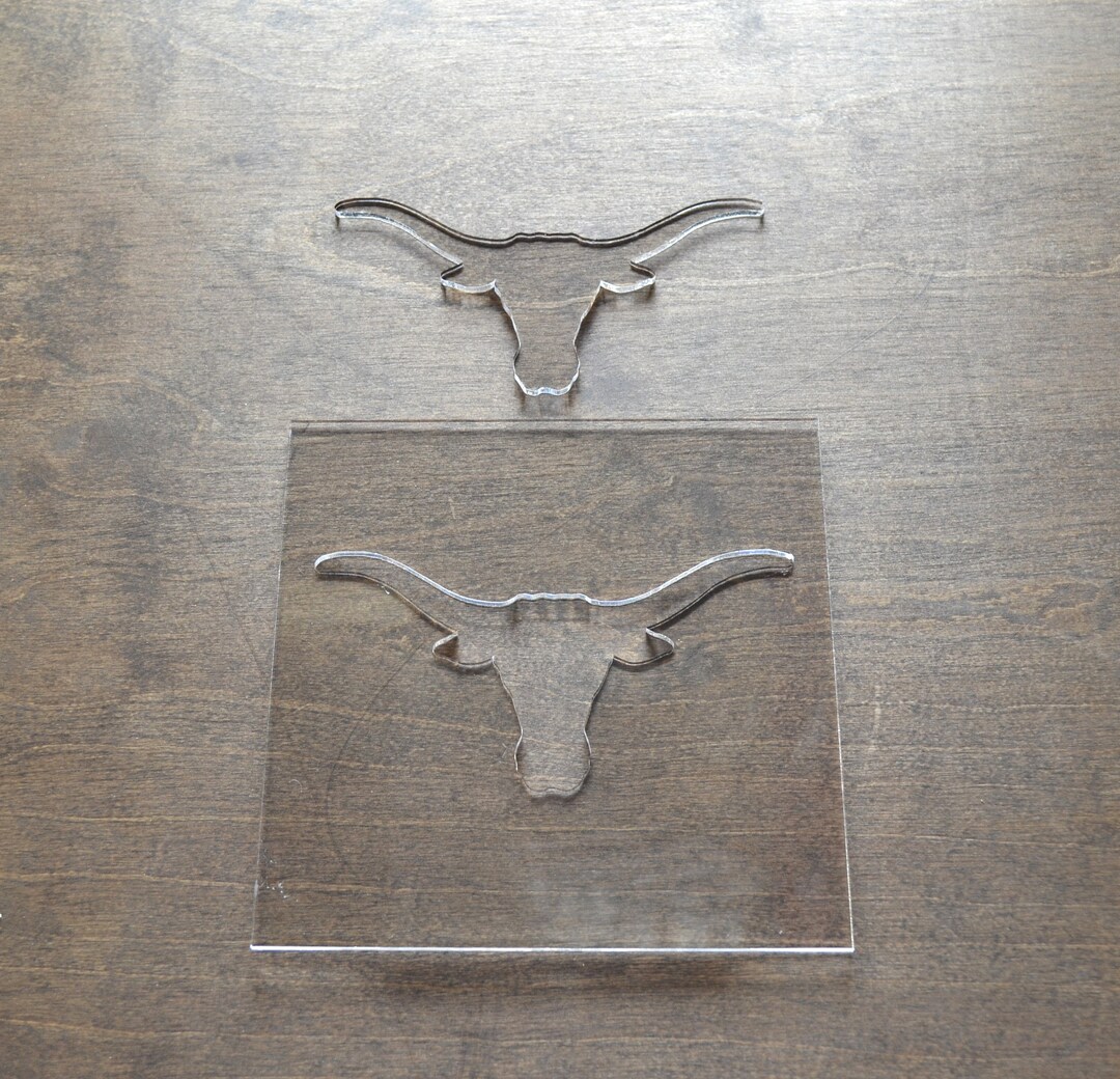 Longhorn Router Template, Clear Acrylic, Router Inlay Jig, Woodworking ...