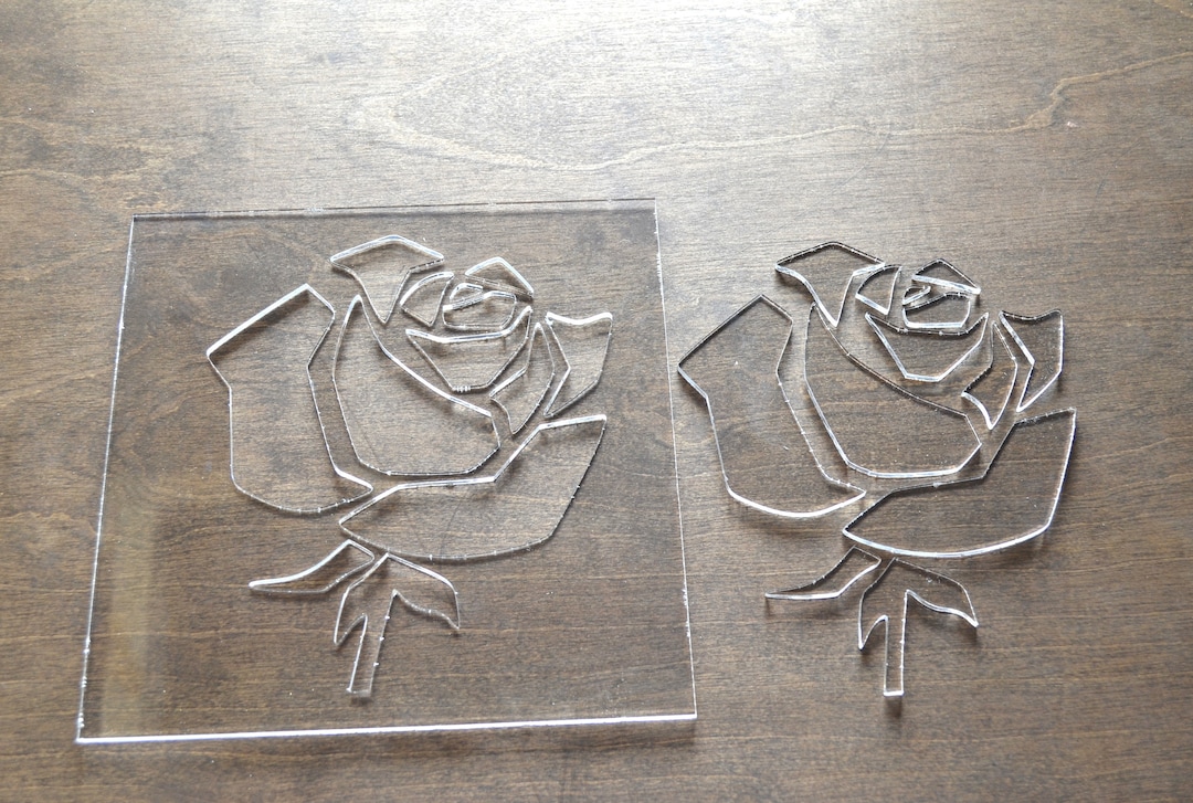 Rose Router Template, Router Inlay Template, Clear Acrylic, Router Jig ...