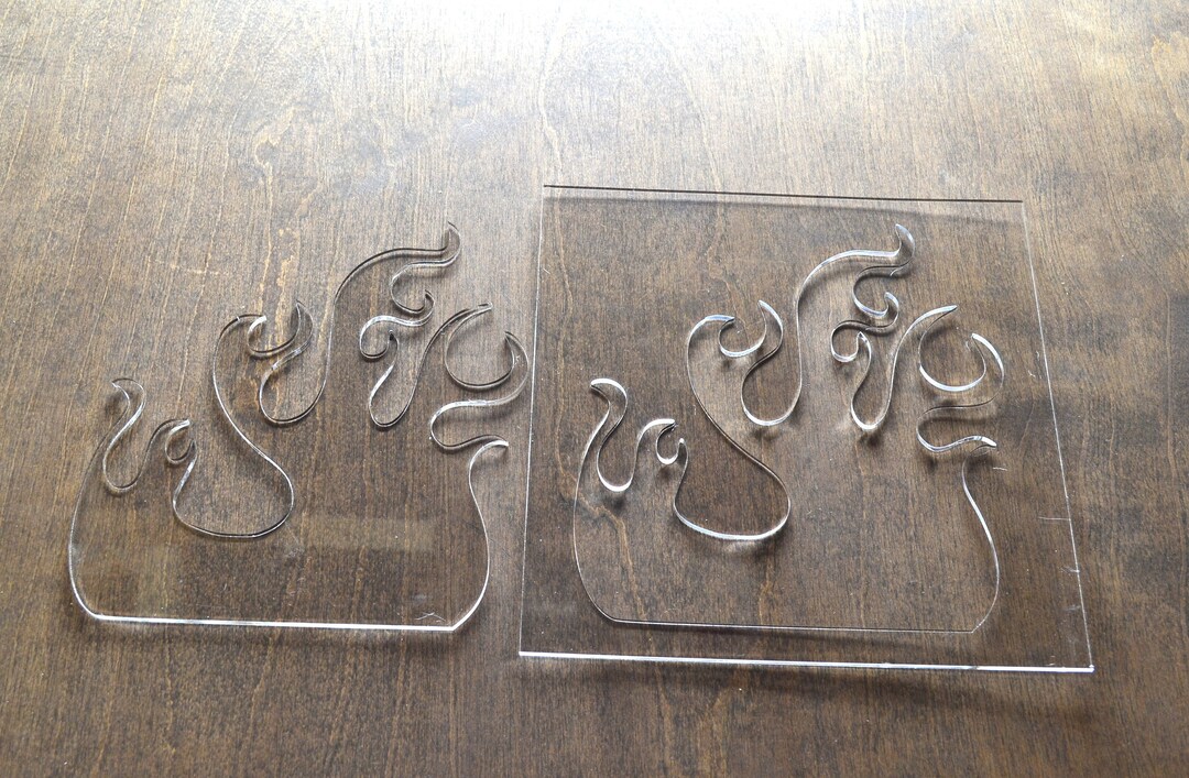Flames Router Templates, Inlay Template Clear Acrylic, Router Jig ...