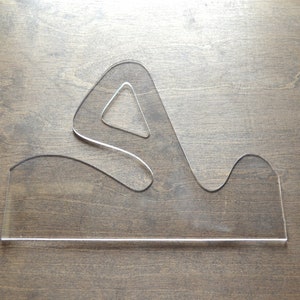 Organic Triangle Charcuterie Board Handle Template, Clear Acrylic ...