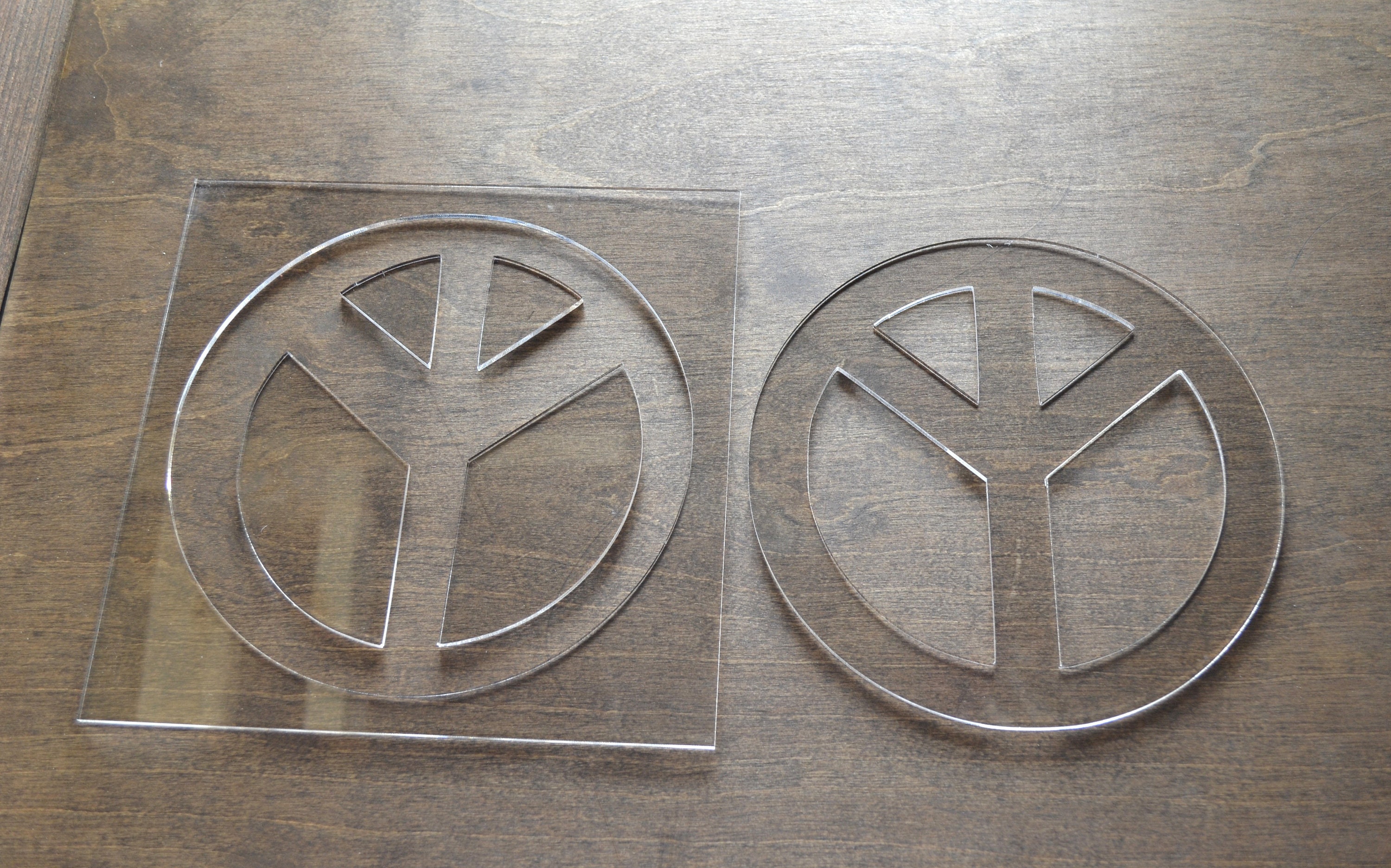 Peace Sign Router Templates, Router Inlay Template, Clear Acrylic ...