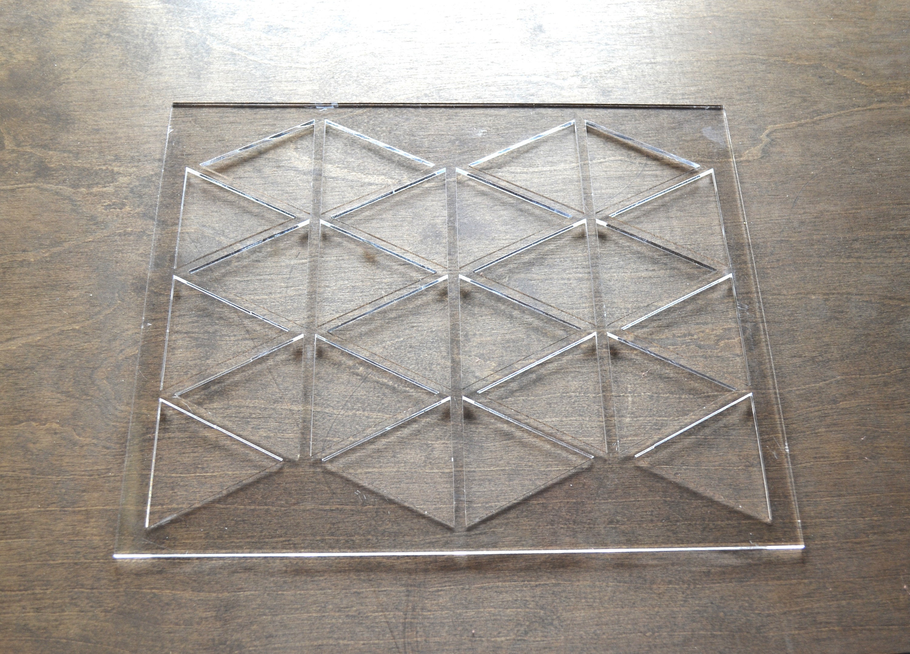 Triangle Pattern Router Template, Router Inlay Template, Clear Acrylic ...