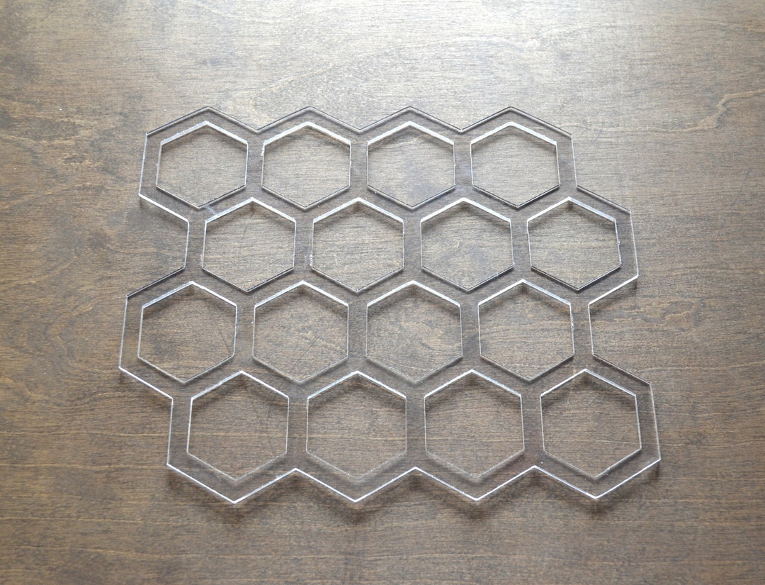 Honeycomb Router Template, Clear Acrylic, Router Inlay Jig, Woodworking ...