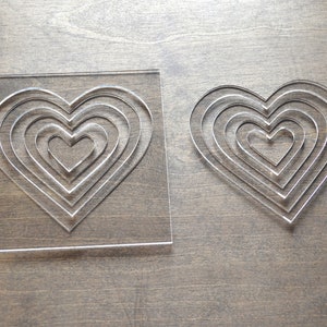 Multi Heart Router Template, Router Inlay Template, Clear Acrylic ...