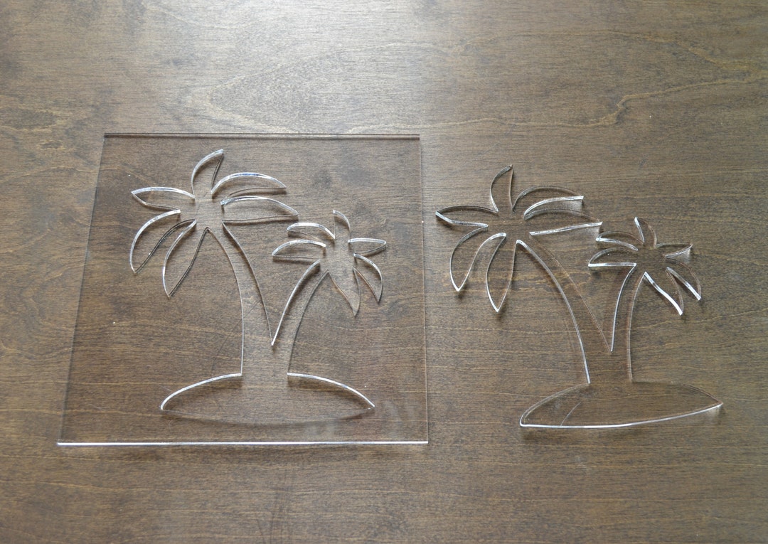 Palm Tree Router Template, Router Inlay Template, Clear Acrylic, Router ...