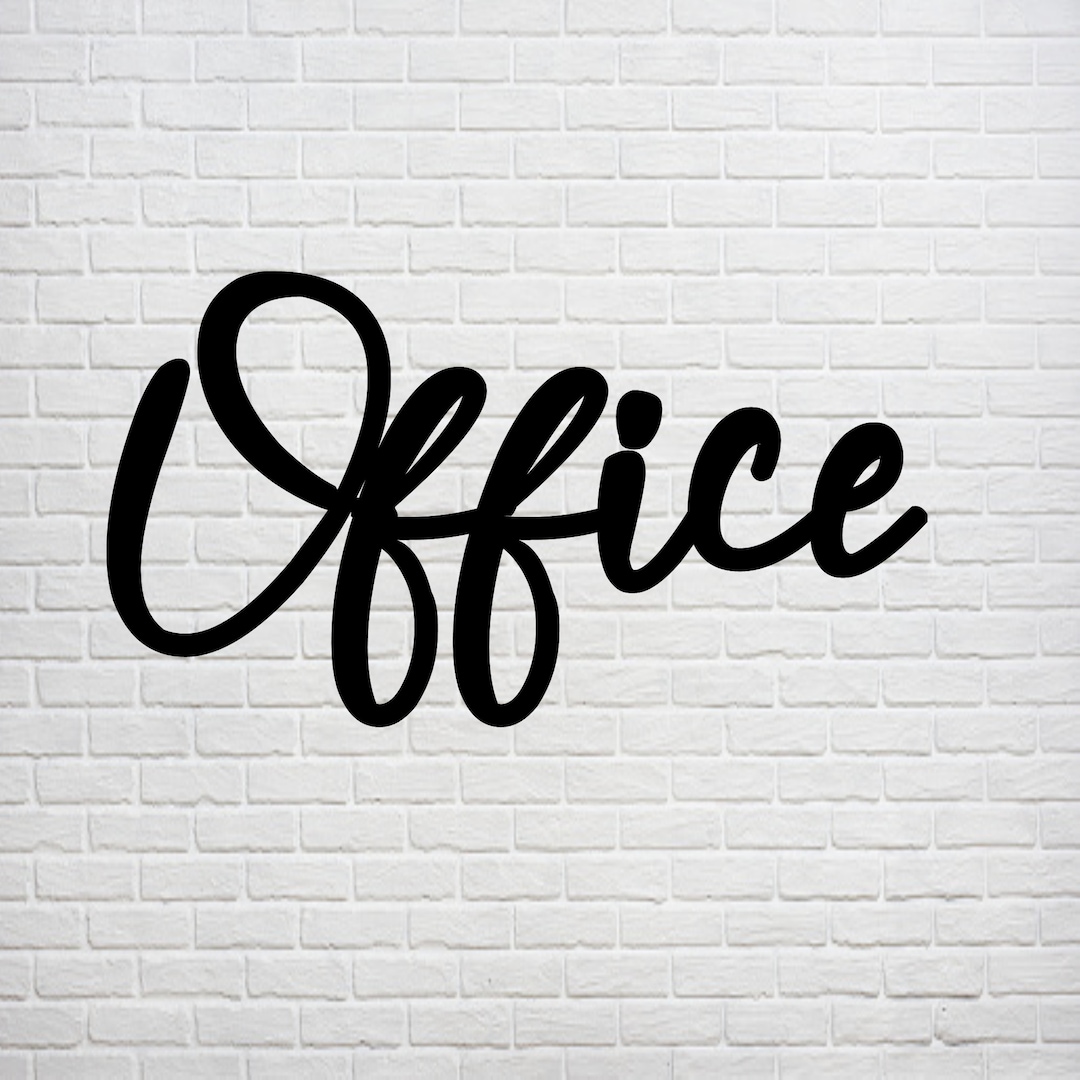 Office Word Sign, Cursive Word Sign, Office Sign, Wood Sign, Wooden ...