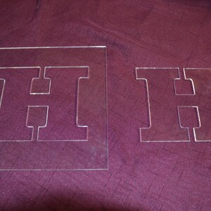 Letter Router Templates , Router Inlay Template, Clear Acrylic 4.5 and ...