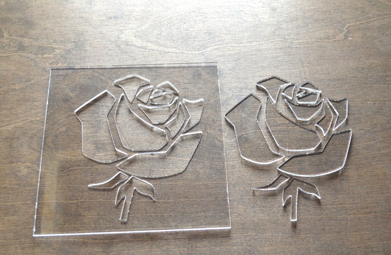 Rose Router Template, Router Inlay Template, Clear Acrylic, Router Jig ...