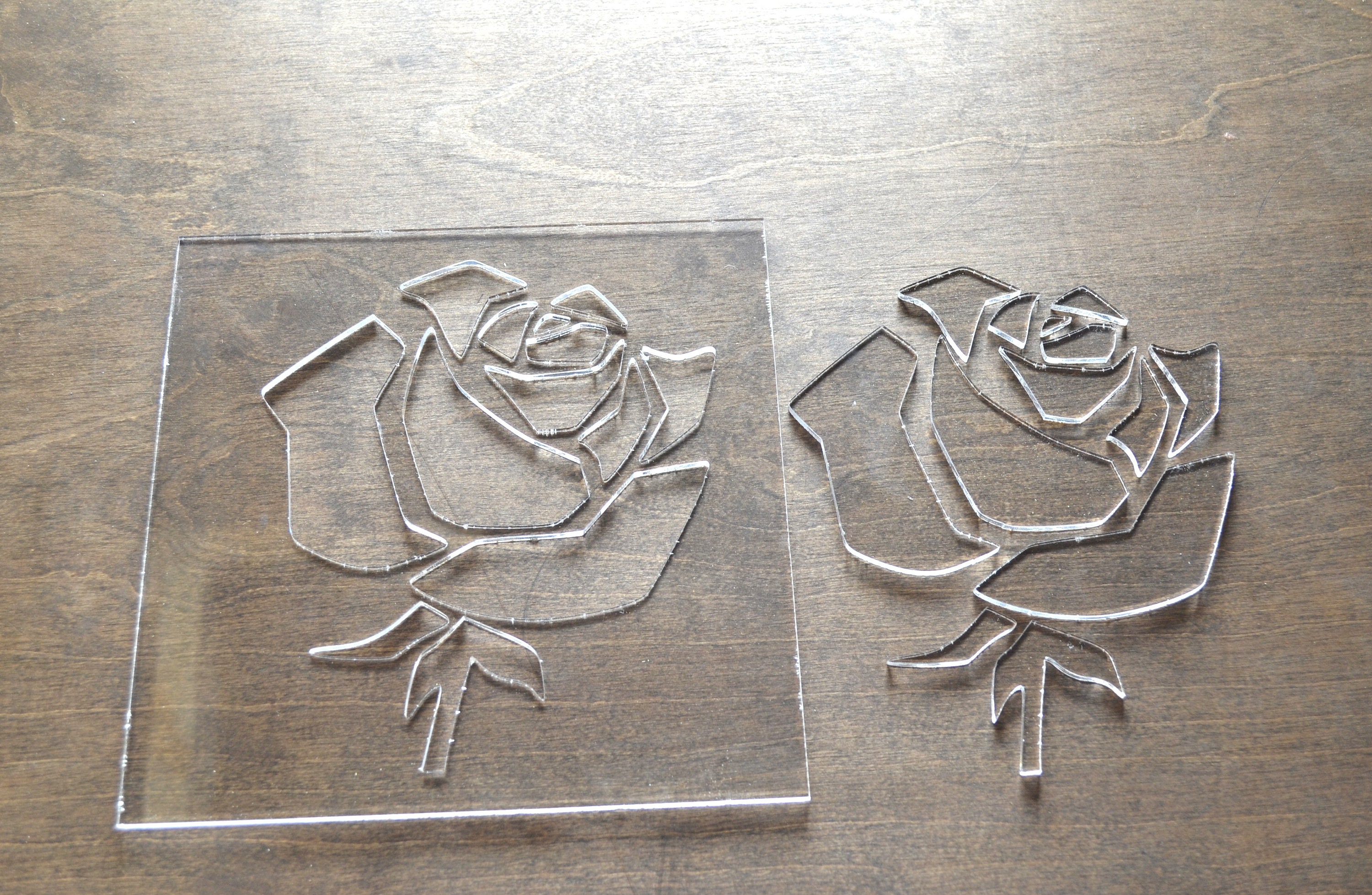 Rose Router Template Router Inlay Template Clear Acrylic - Etsy