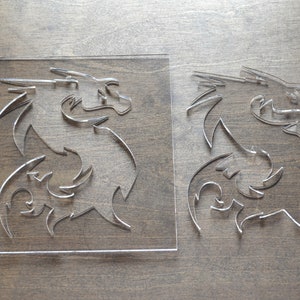 Dragon Router Template, Router Inlay Template, Clear Acrylic, Router ...