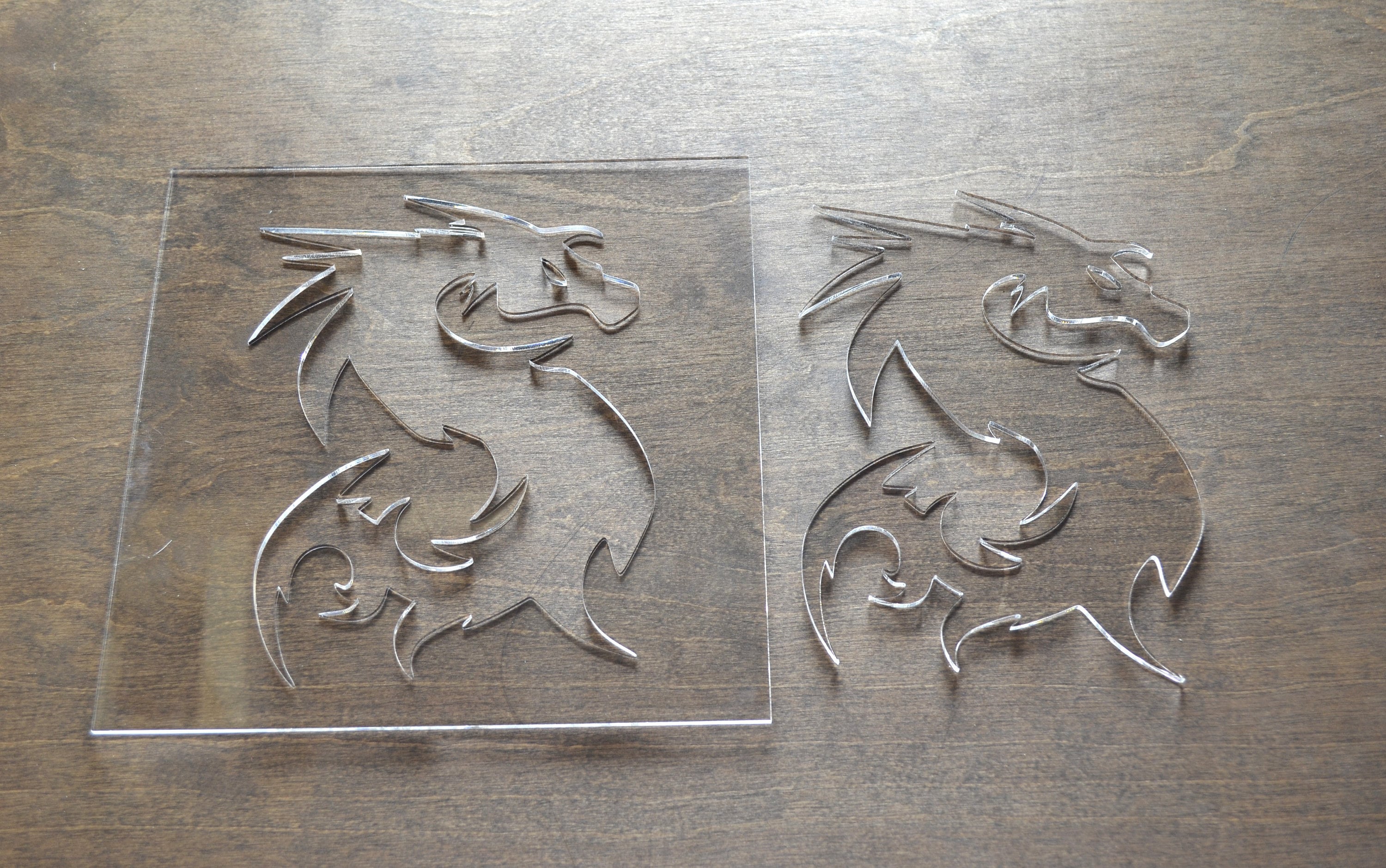 Dragon Router Template, Router Inlay Template, Clear Acrylic, Router Jig, Woodworking Template ...