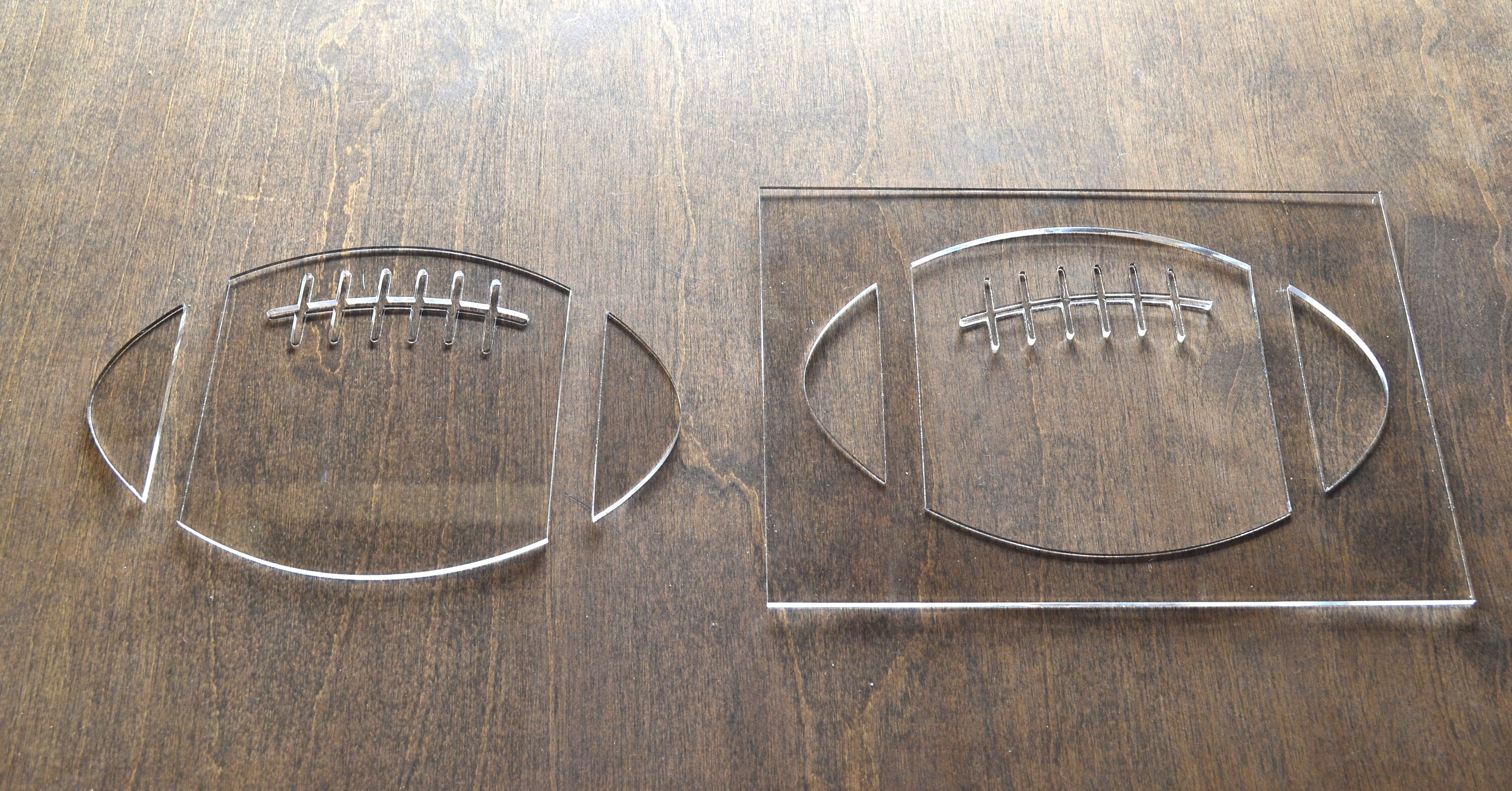 Football Router Templates, Inlay Template Clear Acrylic, Router Jig ...