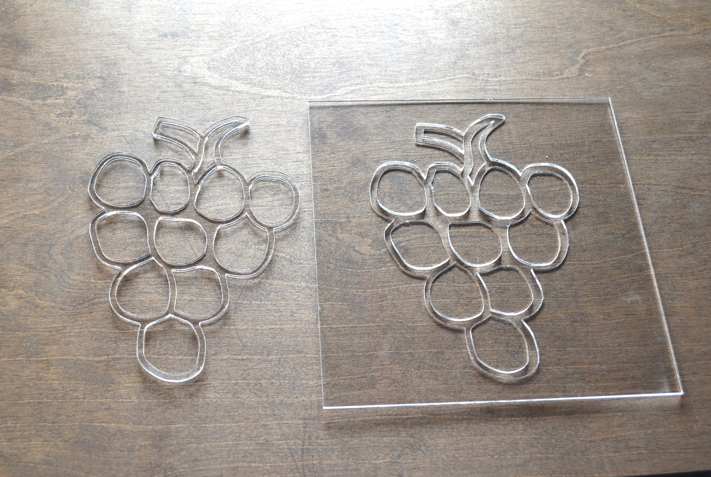 Grapes Router Template, Router Inlay Template, Clear Acrylic, Router ...