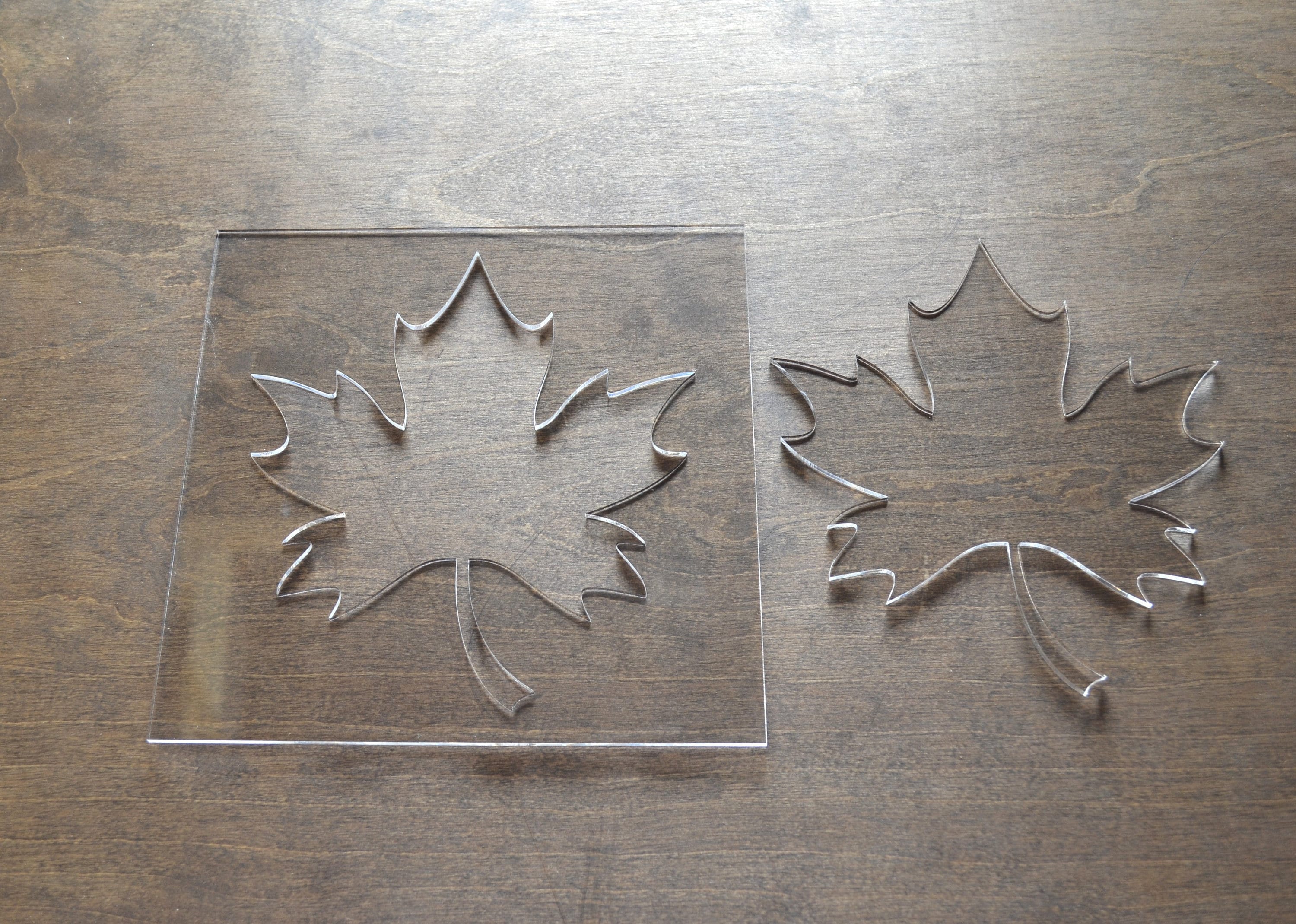 Maple Leaf Router Template, Router Inlays, Clear Acrylic, Router Jig ...