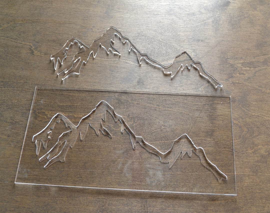 Mountain Range Router Template, Mountain Range Inlay, Clear Acrylic ...