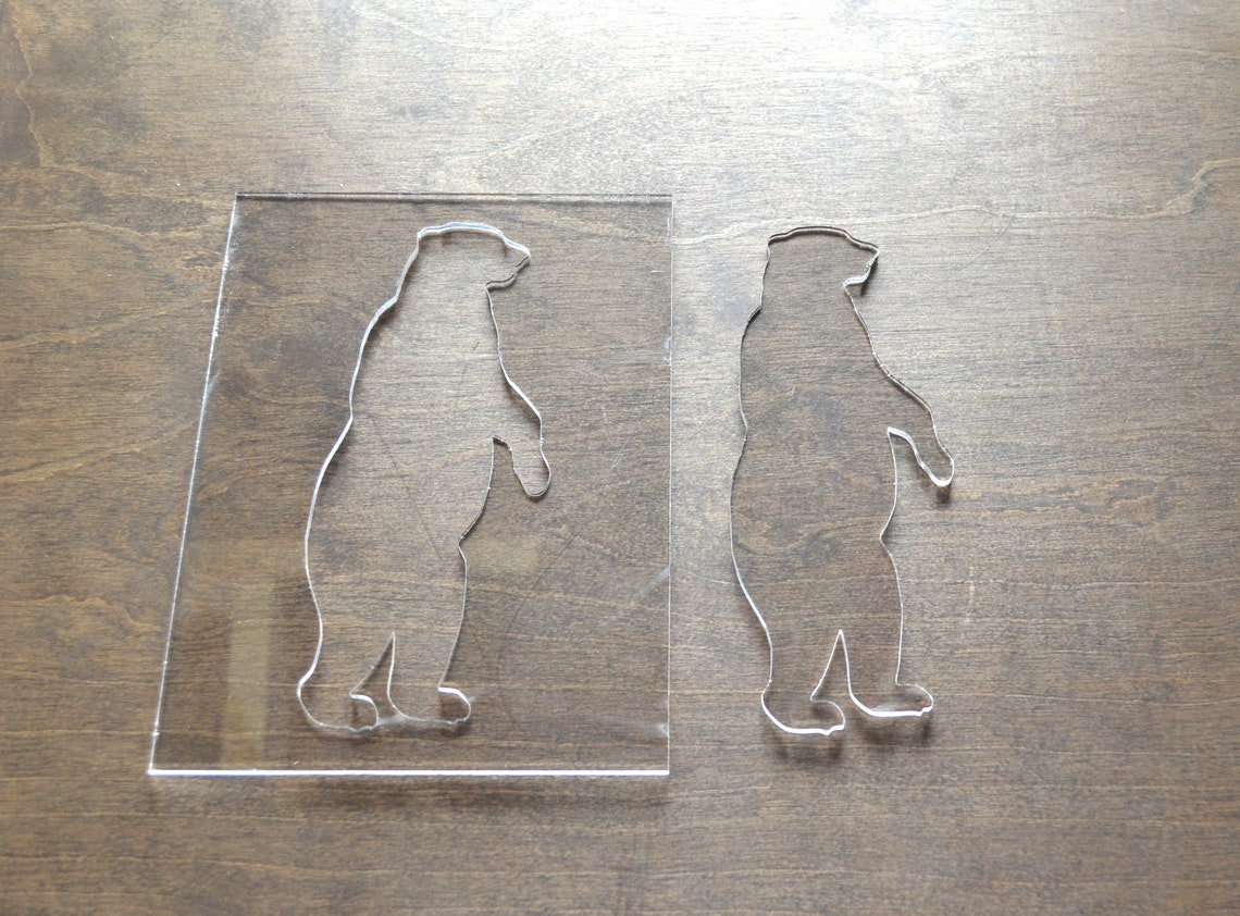 Bear Router Template Router Inlay Template Clear Acrylic - Etsy