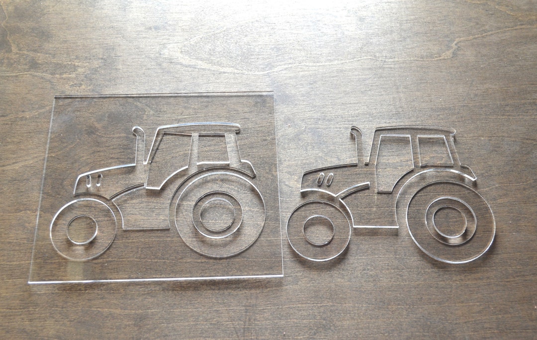 Tractor Router Template, Router Inlay Template, Clear Acrylic, Router ...