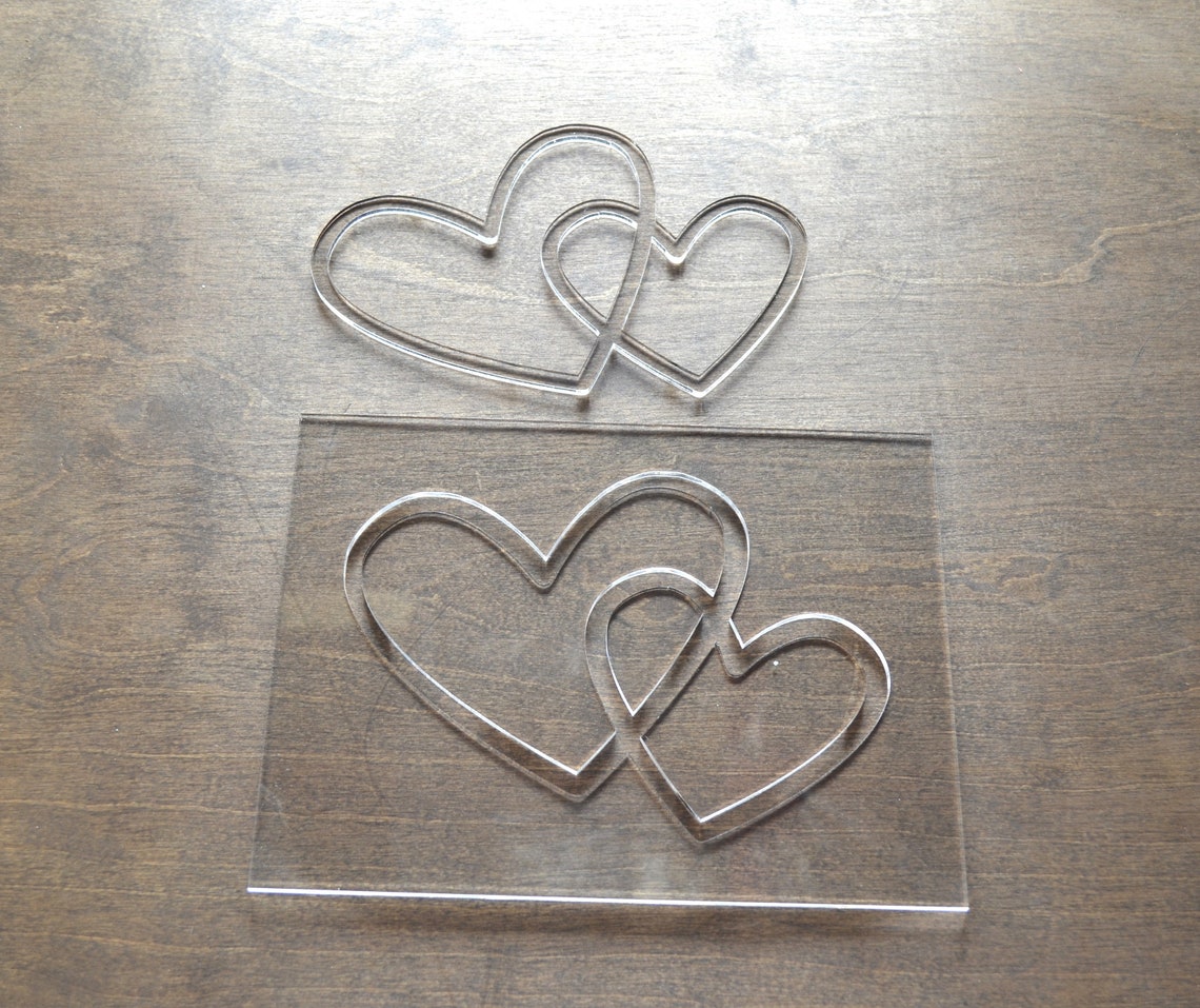 Double Heart Router Template Router Inlay Template Clear - Etsy