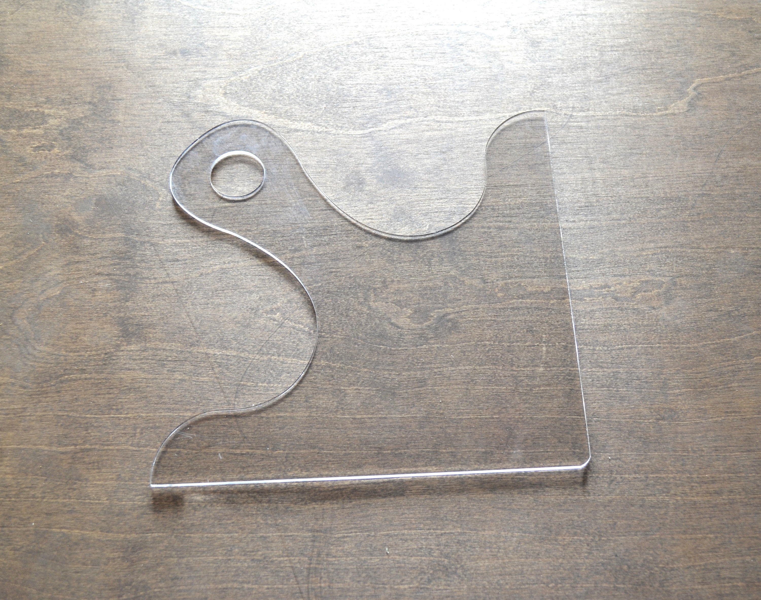 Small Round, Charcuterie Board Handle Template, Clear Acrylic, Router ...