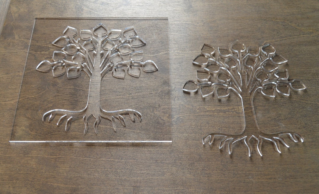 Tree With Roots Router Template, Router Inlay Template, Clear Acrylic ...