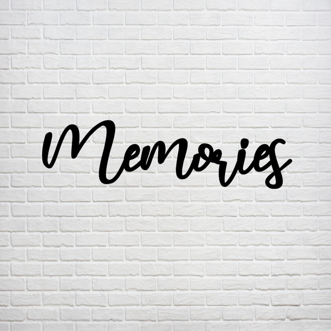 Memories Word Sign, Cursive Word Sign, Memories Sign, Wood Sign, Wooden ...